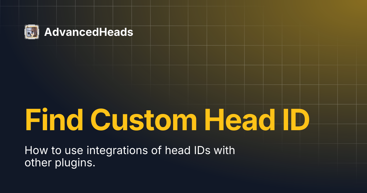 Find Custom Head ID | AdvancedHeads